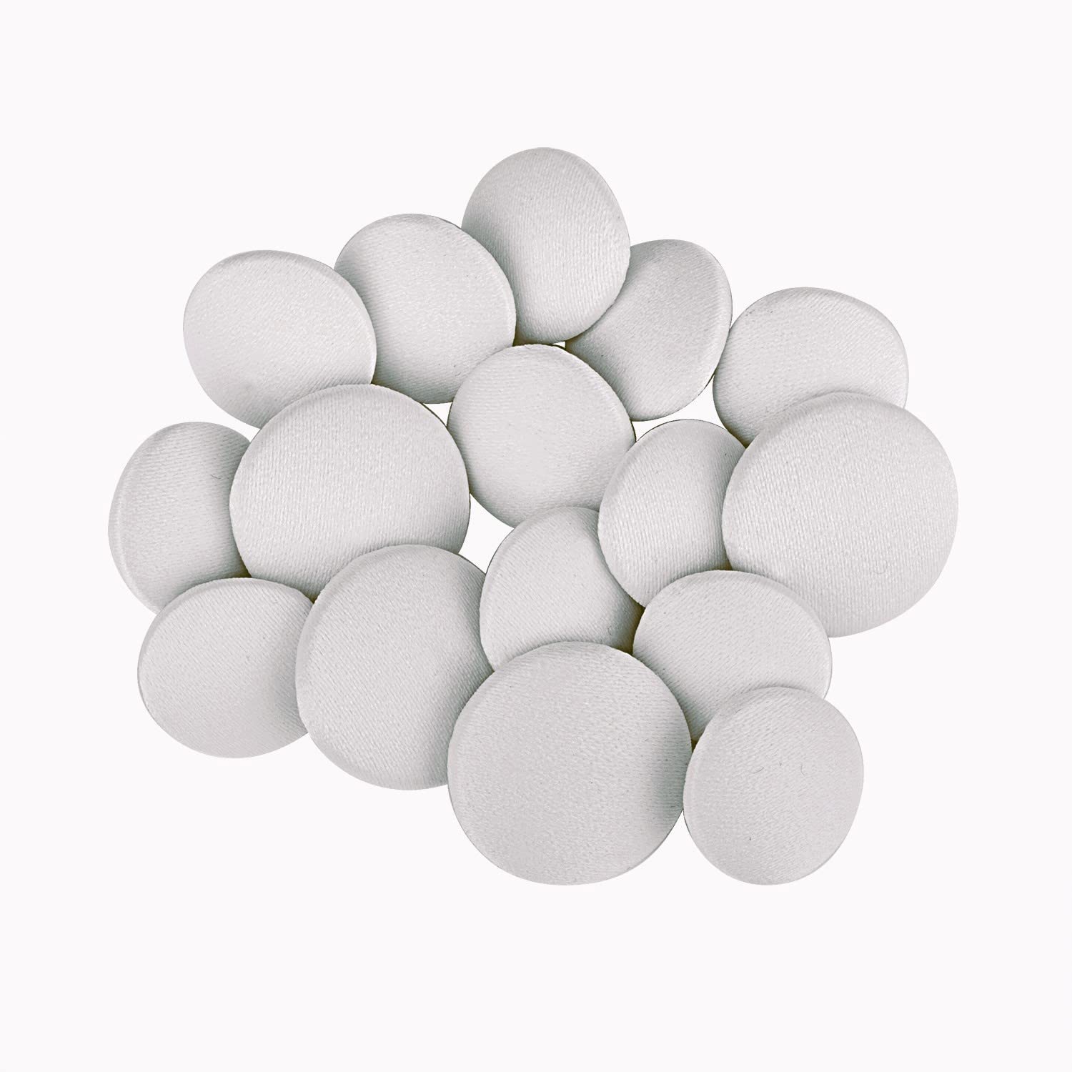 ButtonMode Tuxedo Suit Button 15pc Set (Fits Most Formalwear) includes 4 Jacket Front Buttons (19mm or 3/4 Inch) and 11 Sleeve and Pant Buttons (15mm or 5/8 Inch), Ivory Satin, 15-Buttons