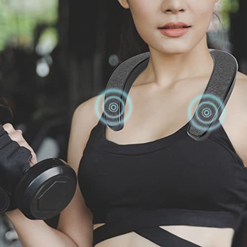 GOWENIC Neckband Portable Bluetooth Speakers, Wireless Wearable Body Speaker, Neck Speaker True 3D Stereo Sound with 3W x 2 Speaker System for Home Sport Outdoor