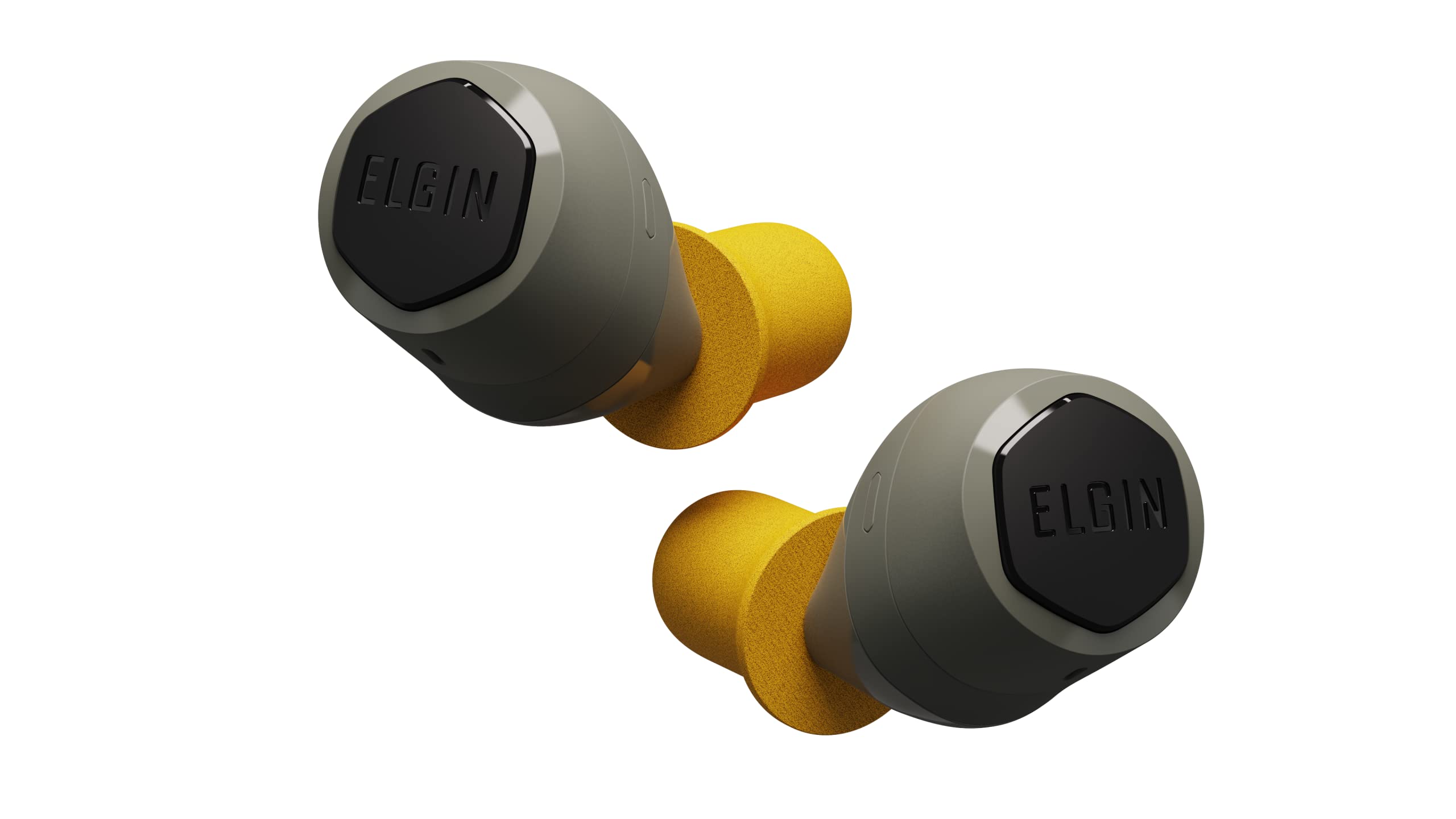 Elgin Rebel True Wireless Earbuds, 25 dB Noise Reduction Bluetooth Headphone, Noise Cancelling Mic, 12+ Hour Battery Life, IP65 Water Resistant, OSHA Compliant Hearing Protection for Work