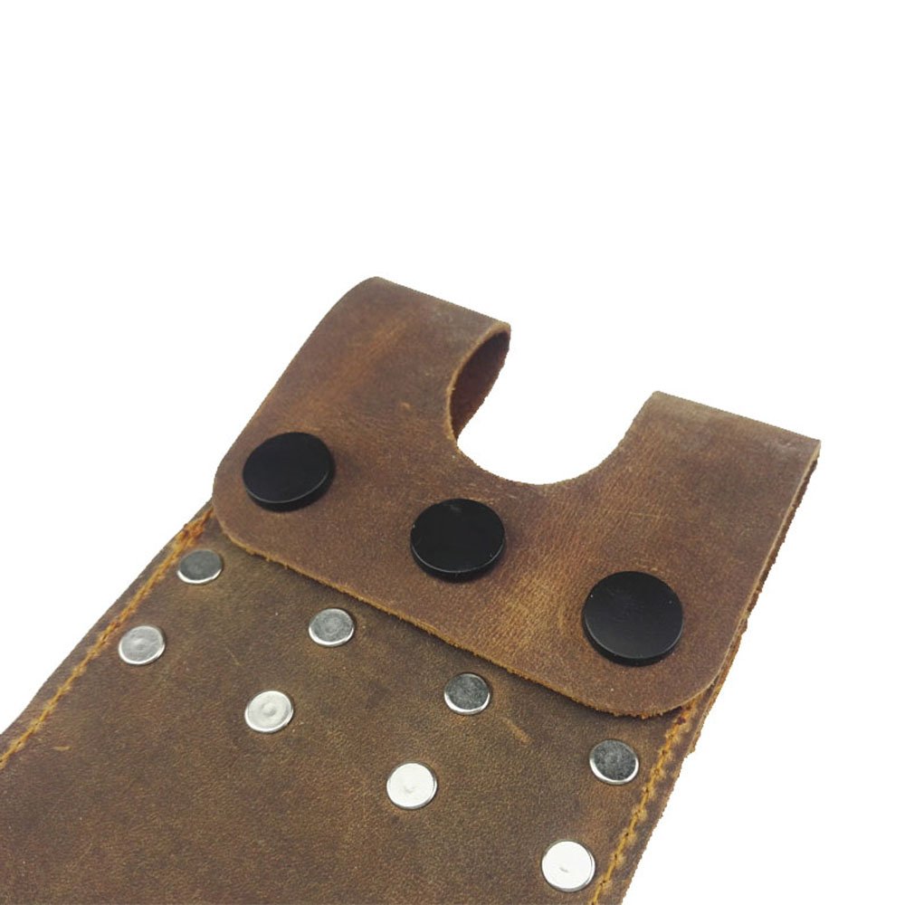 CHINA AMIER ARCHERY Back Pocket Arrow Quiver Horse Leather Pocket Quiver for Holding 6 Pieces Arrows (Brown)