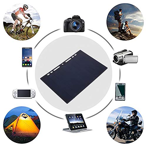 Chinaboy 5W 5V 1000mA Solar Cell Solar Panel Powerbank for 5V Phone Battery Charger Hanging on Notebook, Backpack