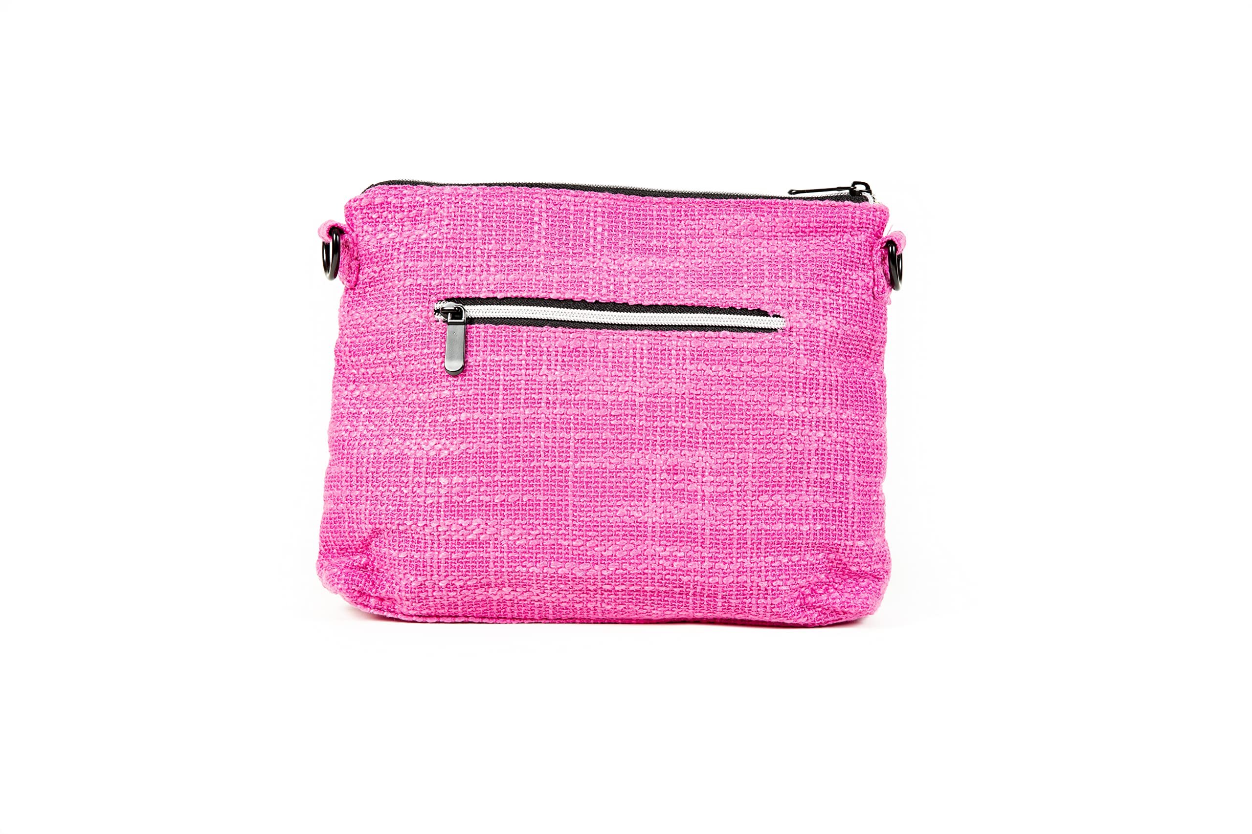DIME BAGS - Day Tripper - Hemp Shoulder Bag, Crossbody and Clutch Purse, Custom Interior Lining by Ellie Paisley (Black)
