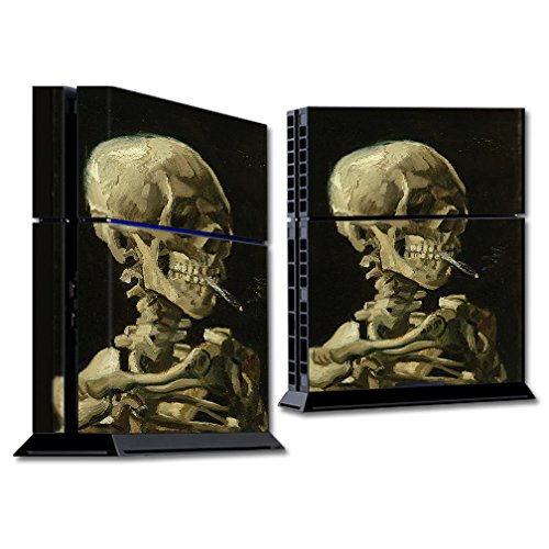 MightySkins Skin Compatible with Sony PS4 Console - Skull with Cigarette | Protective, Durable, and Unique Vinyl Decal wrap Cover | Easy to Apply, Remove, and Change Styles | Made in The USA