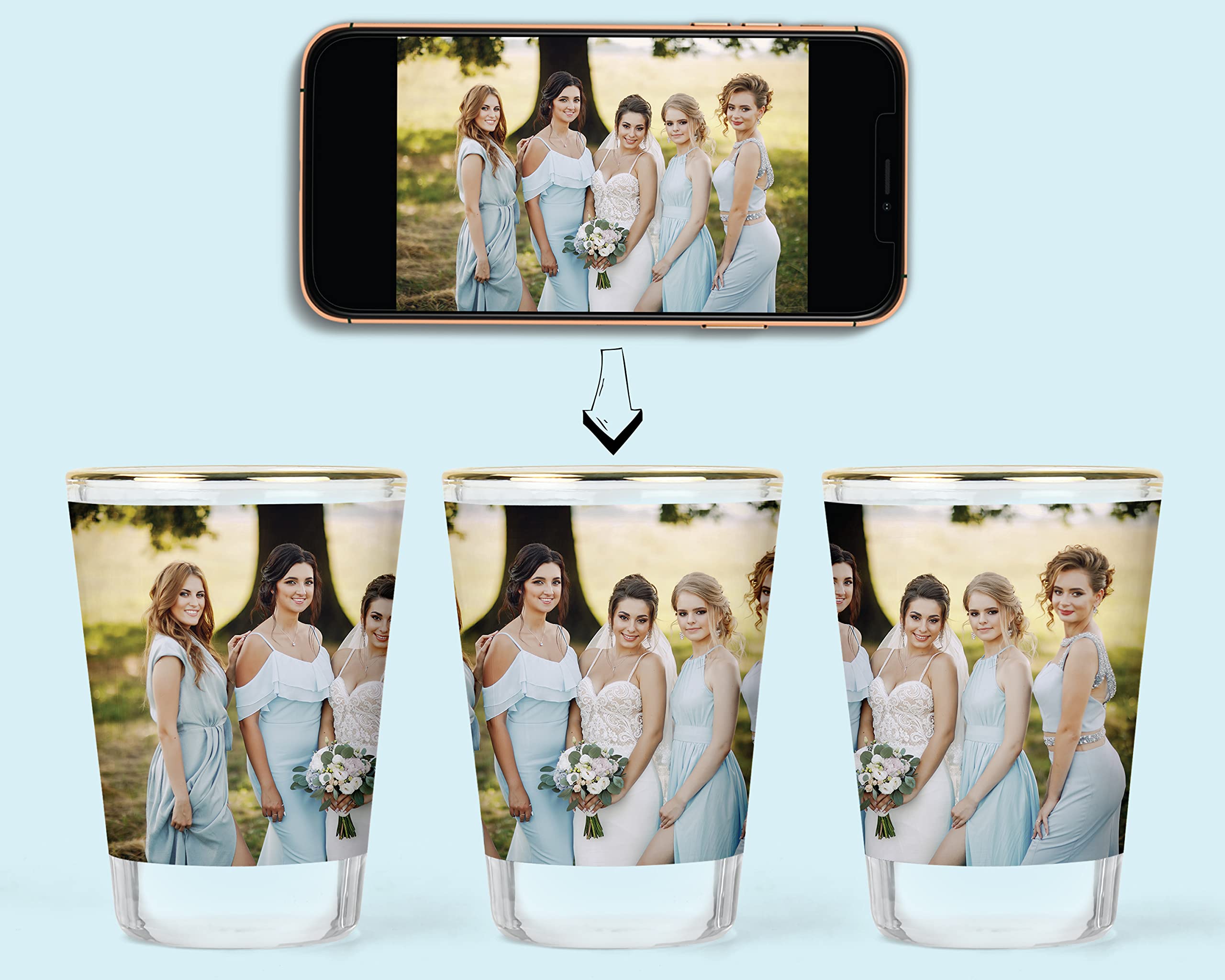 Custom Shot Glasses - Customized Shot Glass - Picture Shot Glasses - Wedding Shot Glass - Personalized Shot Glasses - Birthday Shot Glass