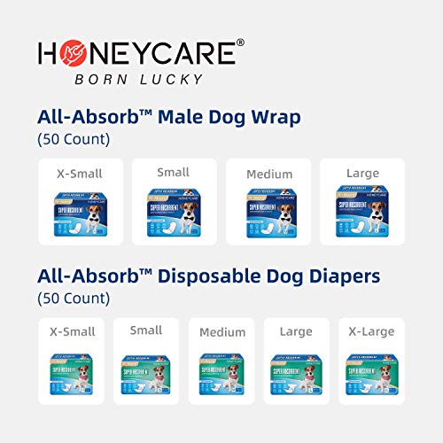 HONEY CARE All-Absorb Dog/Puppy Potty Training Pads, 5-Layer Leak-Proof Ultra Absorb Eliminating Urine Odor Pet Pee Pad (Magic Funnel, L 22x23 inch,100ct)