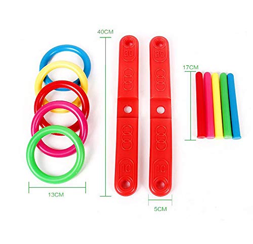 Toxz Child's Hoop Ring Toss Plastic Ring Toss Quoits Garden Throwing Game Pool Toy Outdoor Fun Set,Safety Material