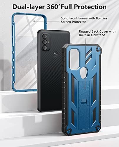 for Motorola Moto-G Power 2022 Case: Moto G Play 2023 Case Military Grade Heavy Duty Rugged Protection Shockproof Shell | Durable Dual-Layer Armor Design Tough Protective Cover Blue