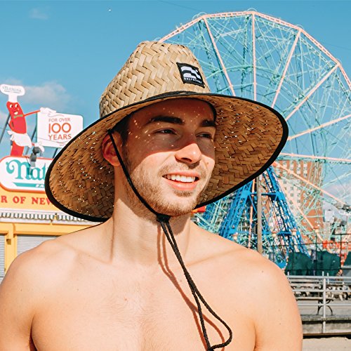Brooklyn Athletics Men's Lifeguard Beach Sun Straw Hat - Unisex