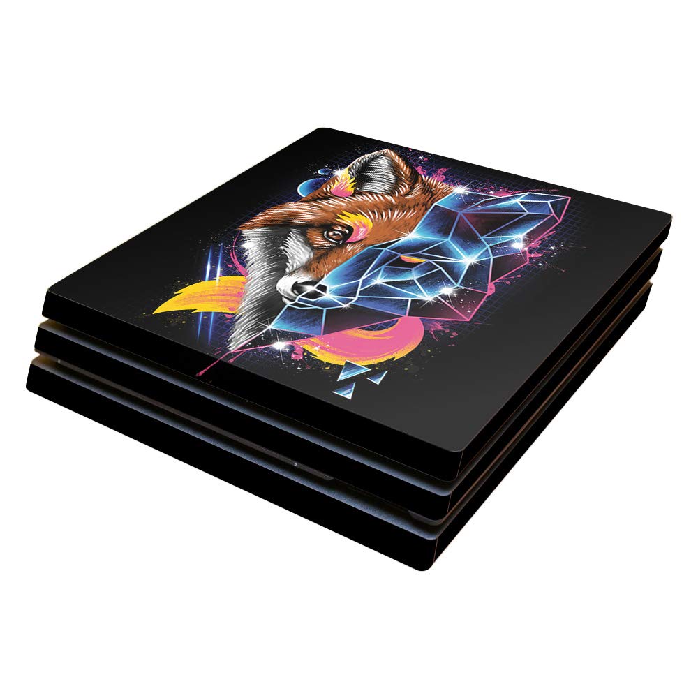 MightySkins Skin Compatible with Sony PS4 Pro Console - Futuristic Fox | Protective, Durable, and Unique Vinyl Decal wrap Cover | Easy to Apply, Remove, and Change Styles | Made in The USA