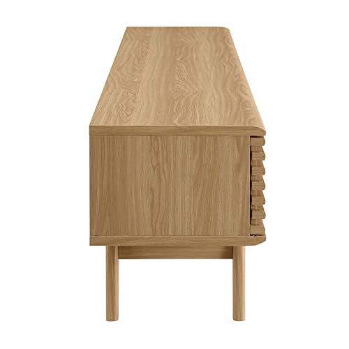 Modway Render Mid-Century Modern Low Profile 70 Inch TV Stand in Oak, 70"