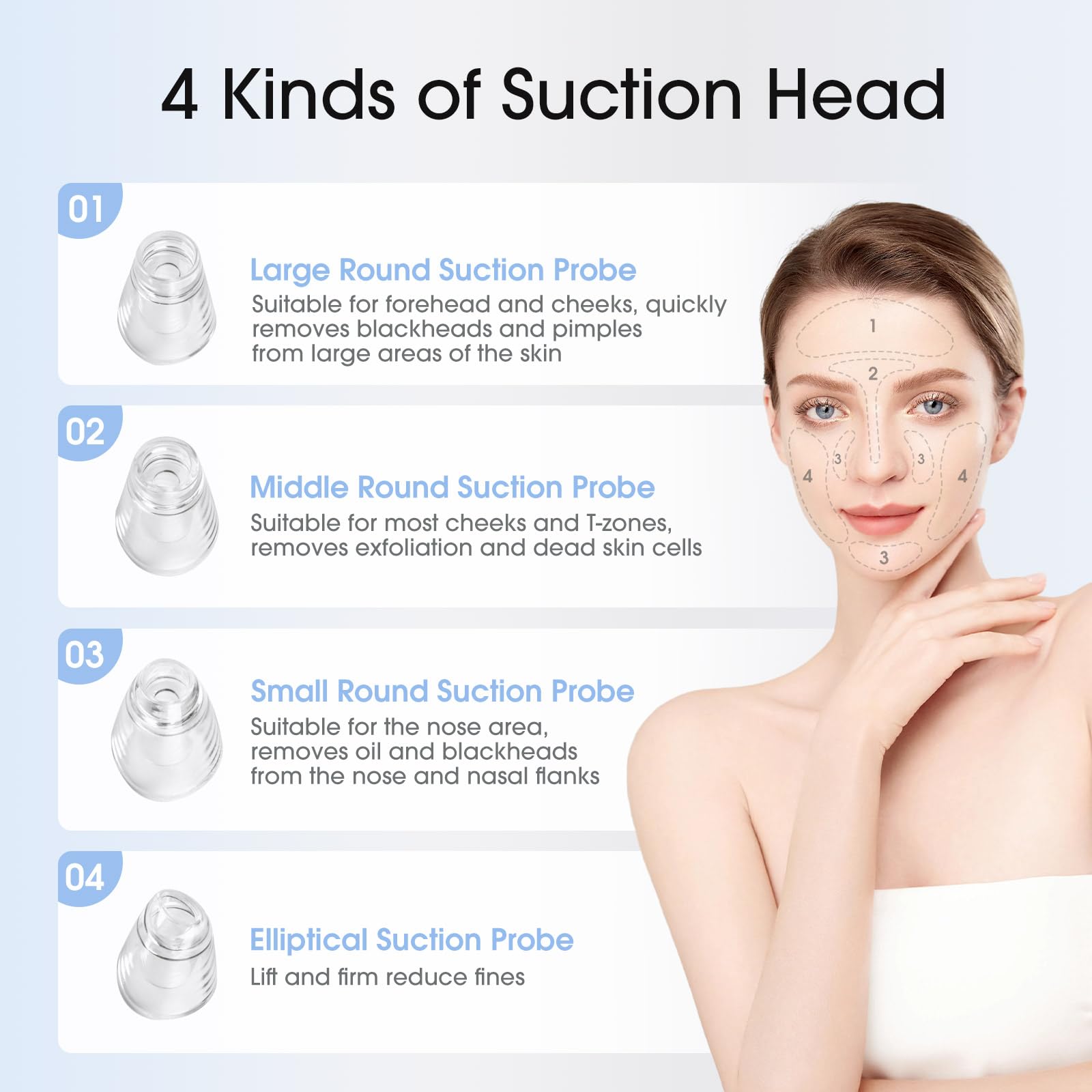 Blackhead Remover Vacuum Yccu Professional Pimple Popper Tool Pore Vacuum Black Head Remover for Face USB Rechargeable Blackhead Extractor for Removing Blackhead Whitehead Acne