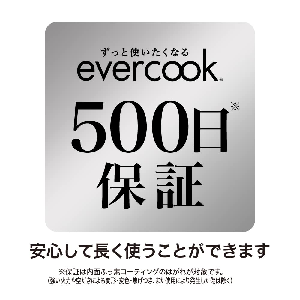 Evercook Deep Fry Pot, 11.0 inches (28 cm), Compatible with All Heat Sources (IH Compatible), Non-Stick Frying Pan, PFOA Free, Red Doshisha