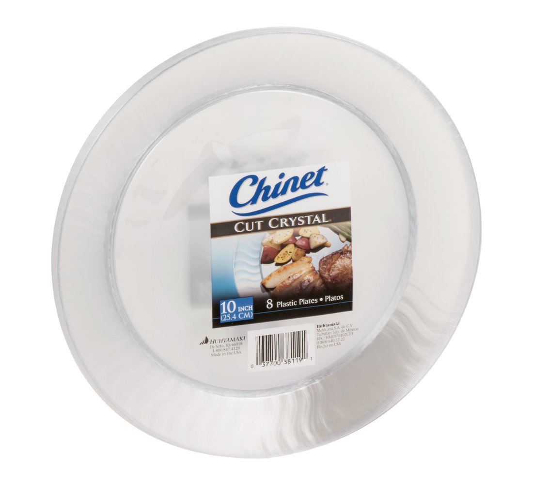 Chinet Cut Crystal Dinner Plates - 12 Pack