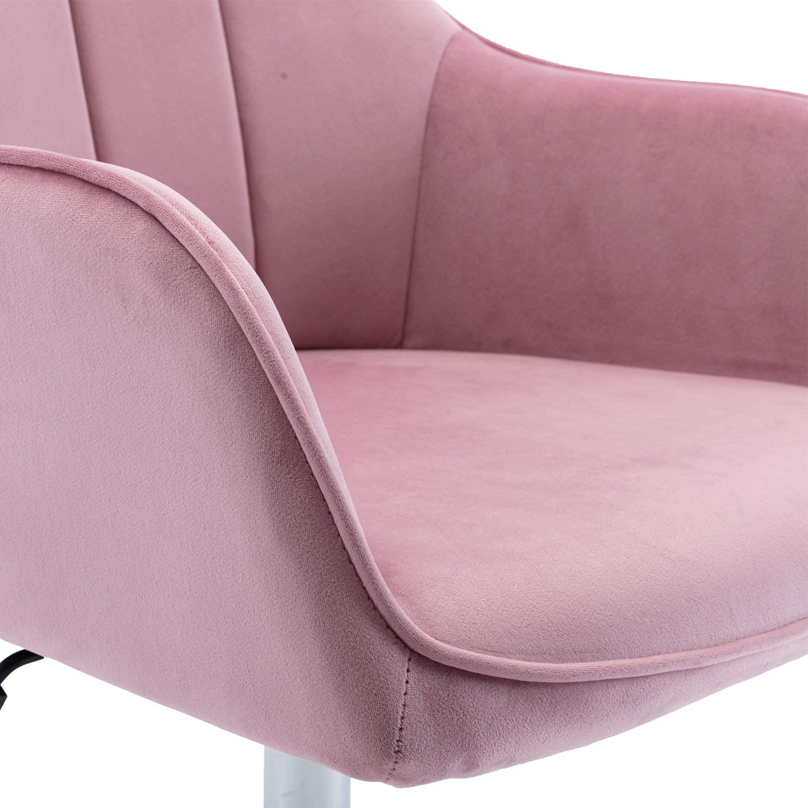 Blairot Home Office Chair Dutch Velvet Diamond Pattern Mid-Back Office Desk Chair Height Adjustable Task Computer Swivel Chair with Metal Base Legs for Bedroom Home Office