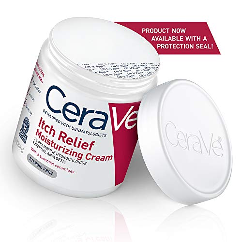 CeraVe Anti-Itch Cream with Pramoxine for Itchy Skin Relief from Bug Bites, Sunburns, and Minor Irritations - Fragrance Free 19 oz Moisturizing Cream