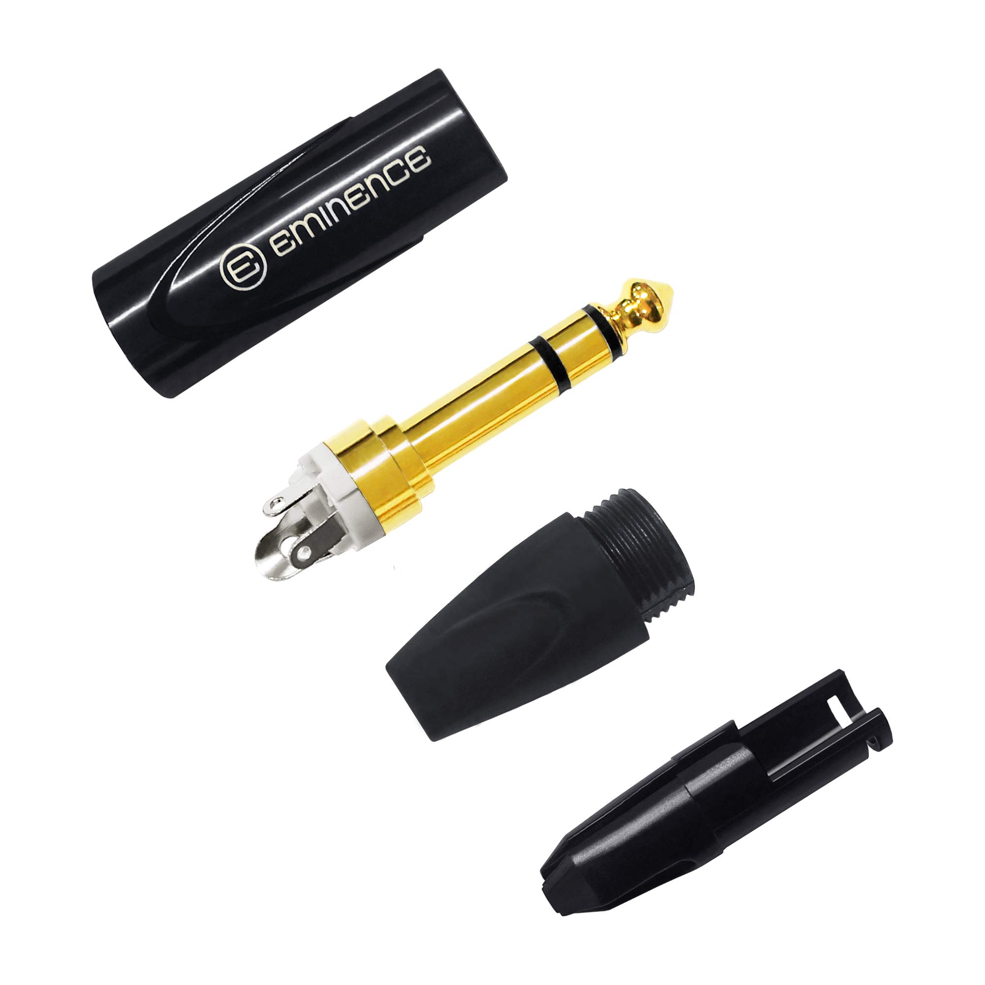 WORLDS BEST CABLES 2 Units - 2 Foot - Canare L-4E6S, Star Quad Balanced XLR to TRS Patch Cable with Eminence Gold E312 Female XLR & E502 TRS Stereo Plugs - Custom Made