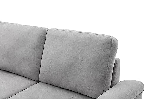 L-Shaped Corner Sleeper Sectional Sofa W/ Pull Out Cozy Sleep Couch Bed, Modern Practical Sectional & Sofa with Storage Ottoman ,Hidden Arm Storage and USB Charge for Home Apartment Living Room Sets