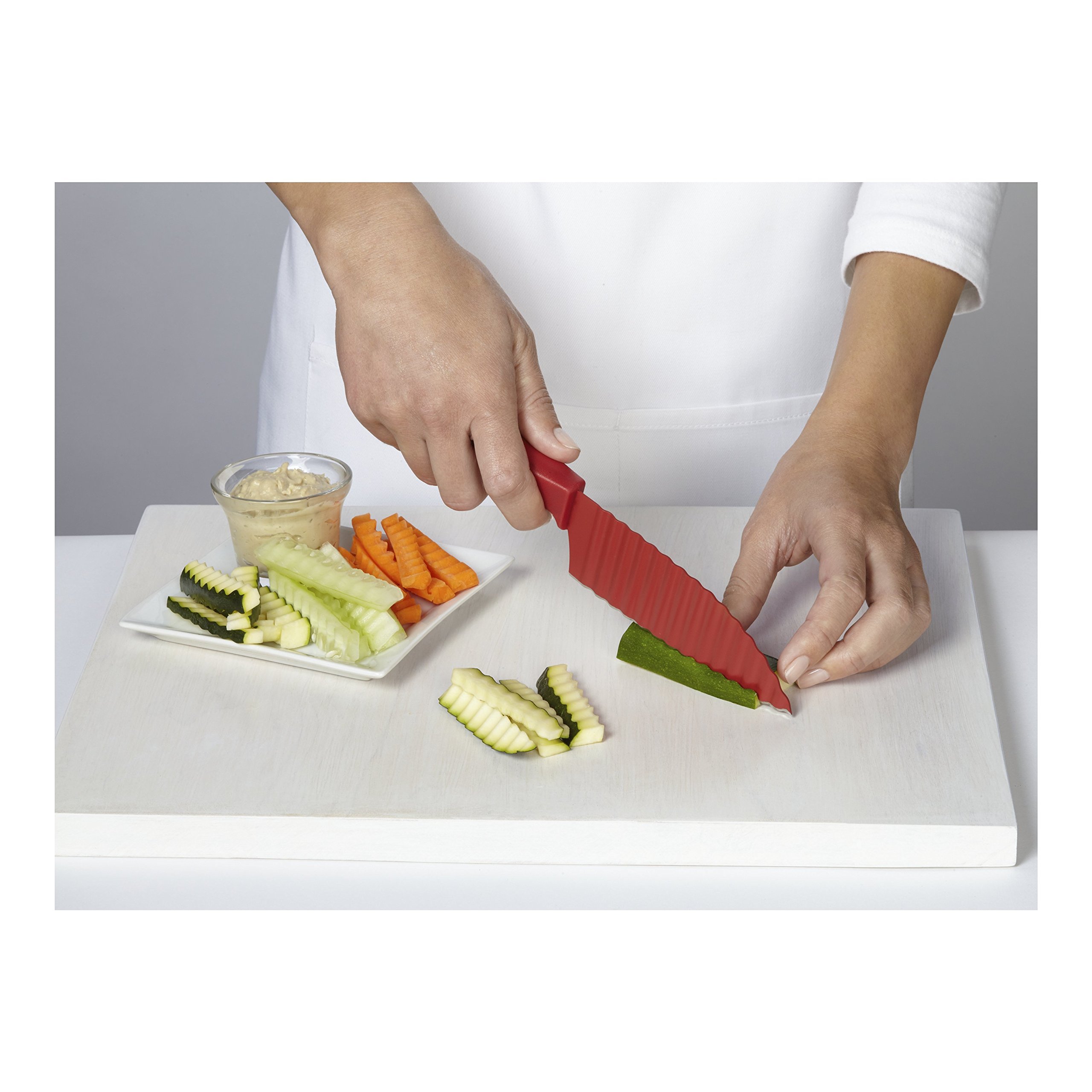 Kuhn Rikon 26701 Rikon Colori+ Krinkle Cut Garnish Knife, Black, 1