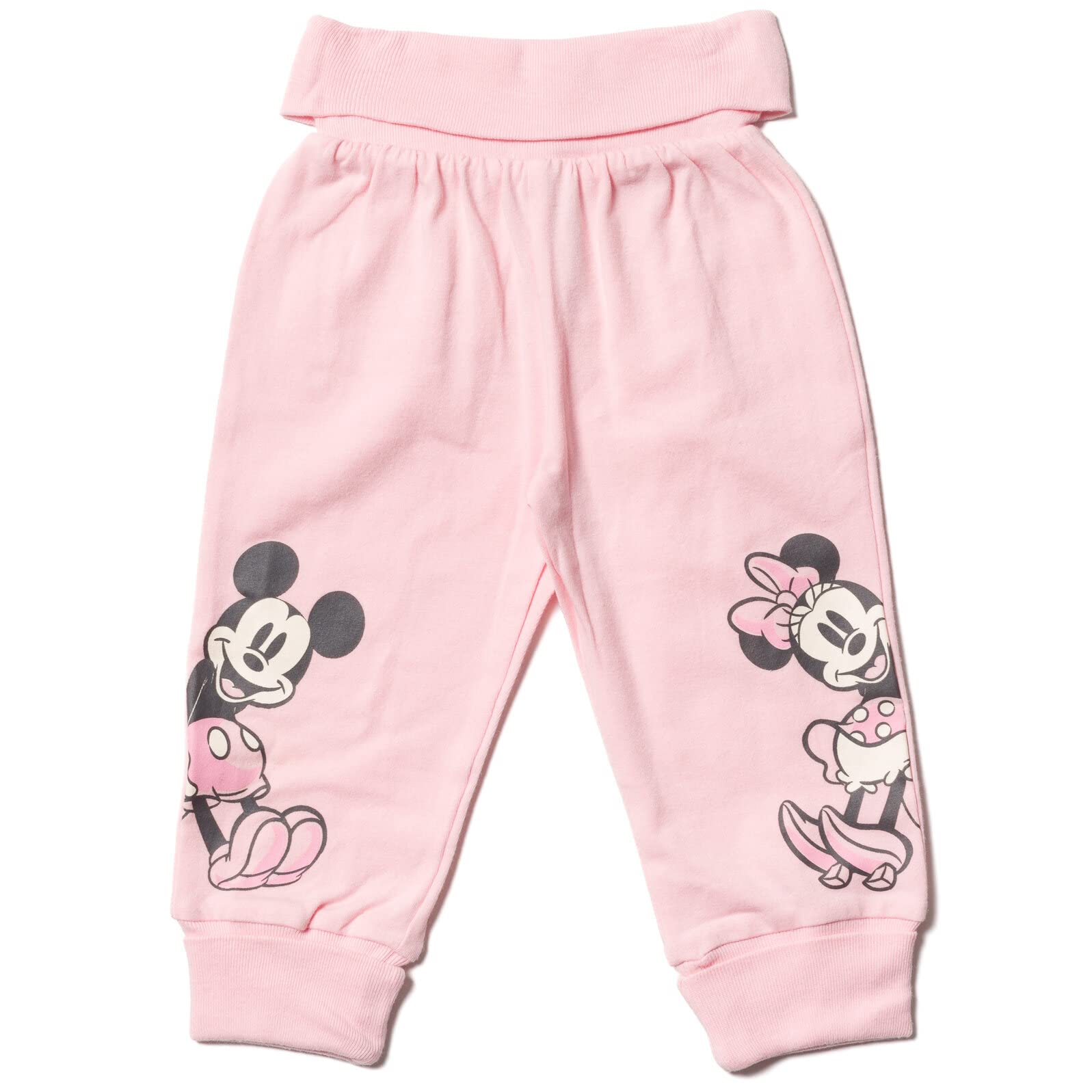 Disney Minnie Mouse Mickey Mouse Newborn Baby Girls Cuddly Bodysuits Pants White/Pink 0-3 Months