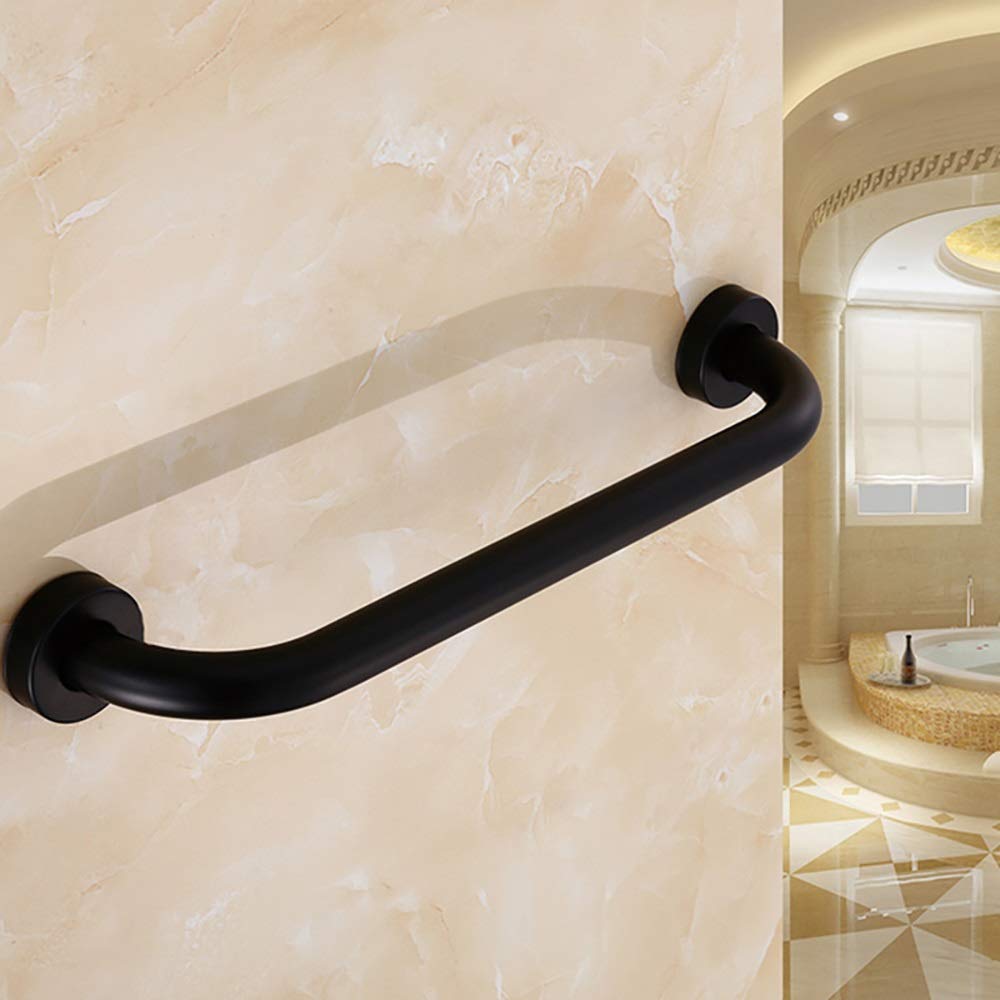 NEWCES Grab Bars,Bathroom Safety Handrail Anti-Slip Wall Mount Space Aluminum Shower Bars Towel Rack Fit Bathtub Bathroom Kitchen Stairway Use (Color : White, Size : 40cm)