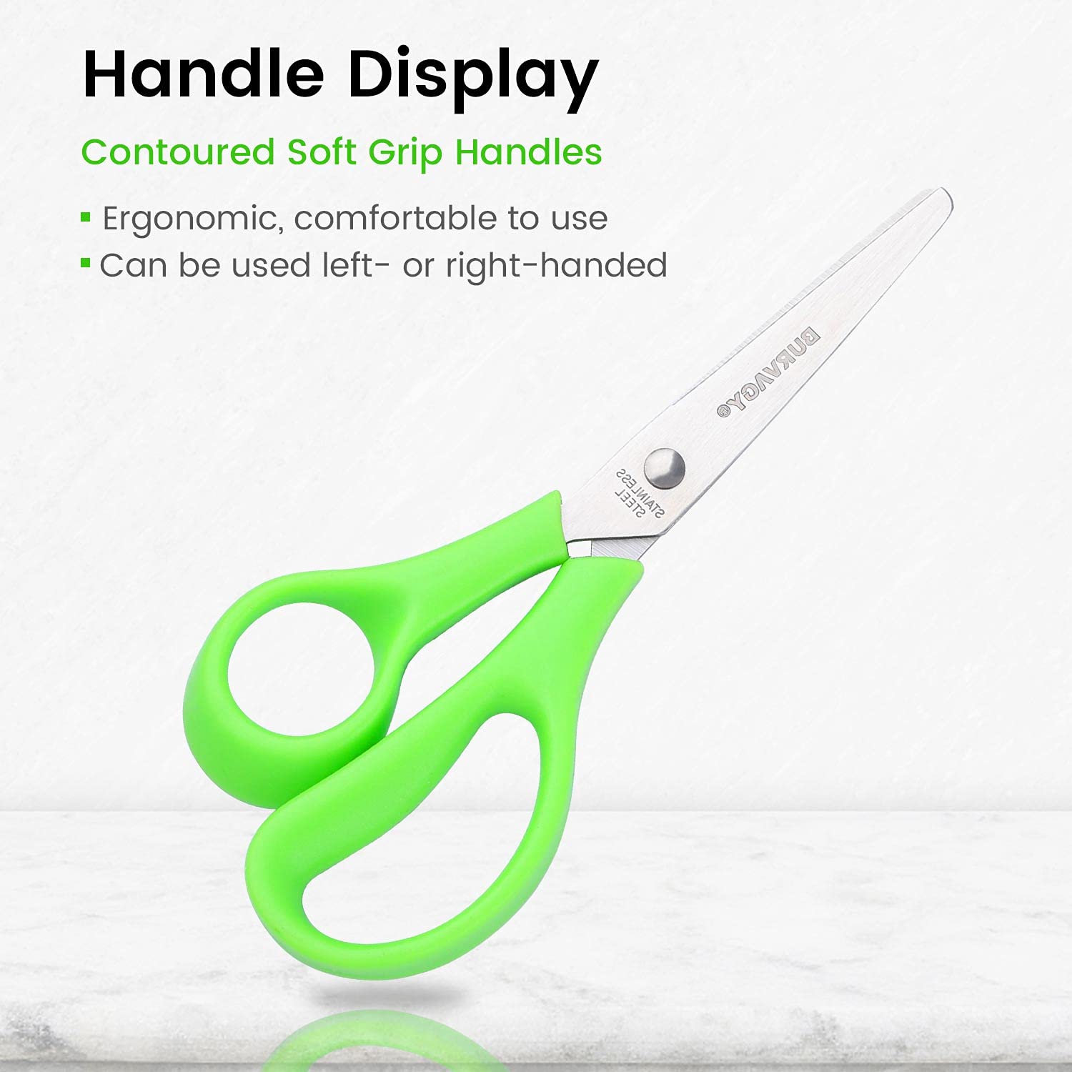 Scissors, BURVAGY 6" Multipurpose Scissors Bulk 16-Pack, Right/Left Handed Comfort-Grip Handles Ultra Sharp Blade Shears Sturdy Sharp Scissors for Office Home School Sewing Fabric Craft Supplies