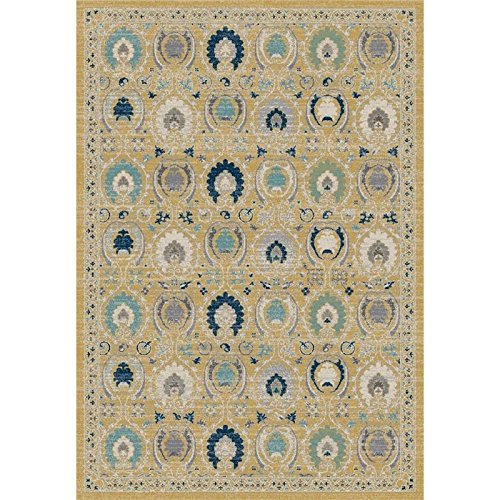 SAFAVIEH Evoke Collection 3' x 5' Gold / Ivory EVK251B Boho Non-Shedding Living Room Bedroom Accent Rug