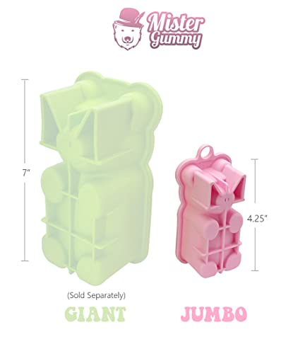 DIY Jumbo Gummy Bear Mold by Mister Gummy | Make Your Own Medium Sized Gummy Bears, Chocolates, Soaps, Candles, Bath Bombs, Ice, Decor Bears, Baked Goods, and More! (ONE Pack)