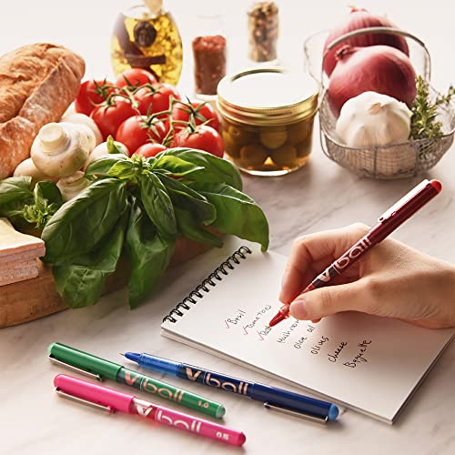 PILOT V-Ball 0.5 Liquid Ink Rollerball Pen Wallet of 3 - Assorted Colours
