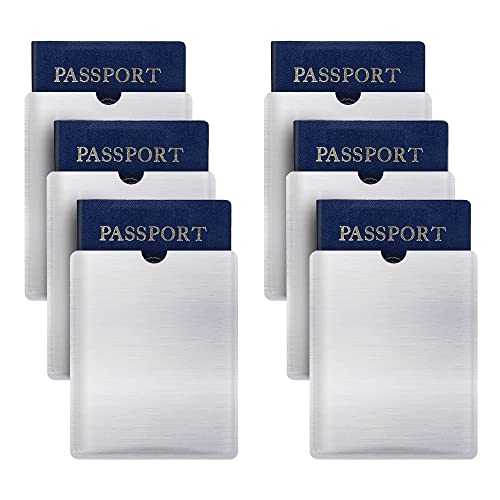 Kwetss RFID Blocking Sleeve Anti Theft Credit Card & Passport Holder Wallet Pocket - To protect your valuable information from theft (6 Passport Holder)