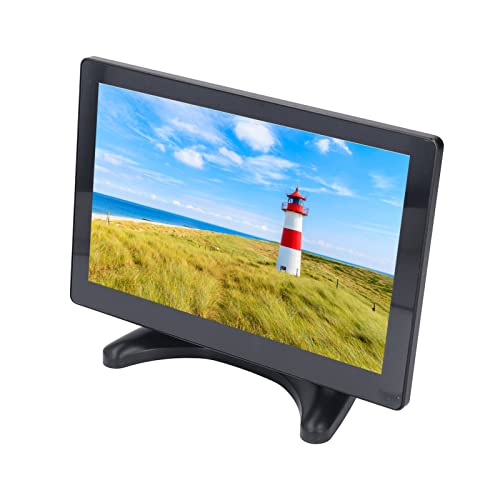 Display Screen, 10.1in Dual Speakers Touch Screen Monitor Adjustable Bracket HD Color 100-240V for Games (US Plug)