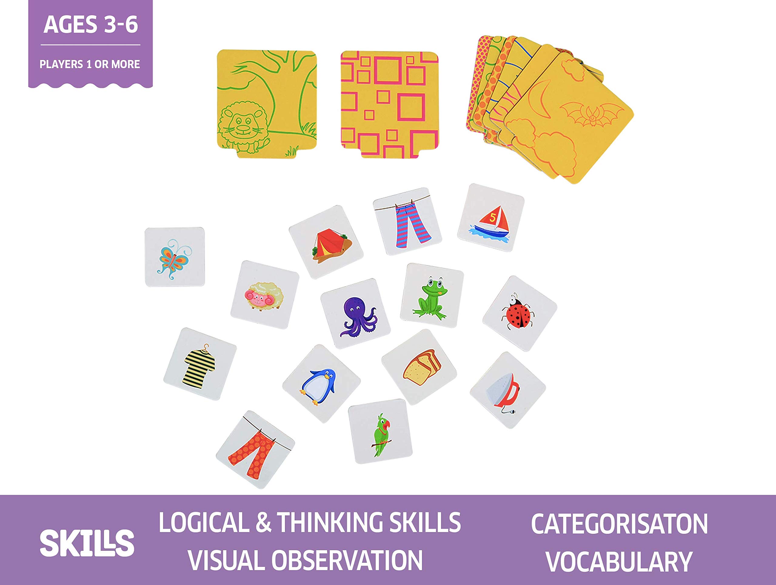 Chalk and Chuckles Sort in The Box - Fun Sorting and Matching Learning Activity for Kids Ages 3-6 - Smart Learning Educational Toys from Family Games for 3, 4, 5, 6 Years Old Boys and Girls