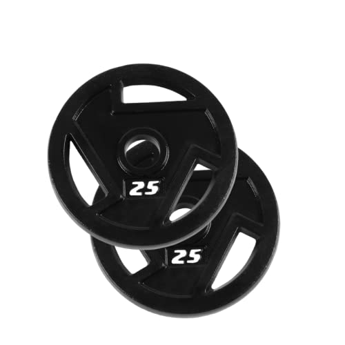 Cast Iron Bumper Plates Set,2-Inch Olympic Weight Plates Pair,85lb/105lb/140lb/155LB Free Weights Hole & Anti-Rust Hammertone Finish,Pairs or Sets,Multiple Packages (155LB Set)
