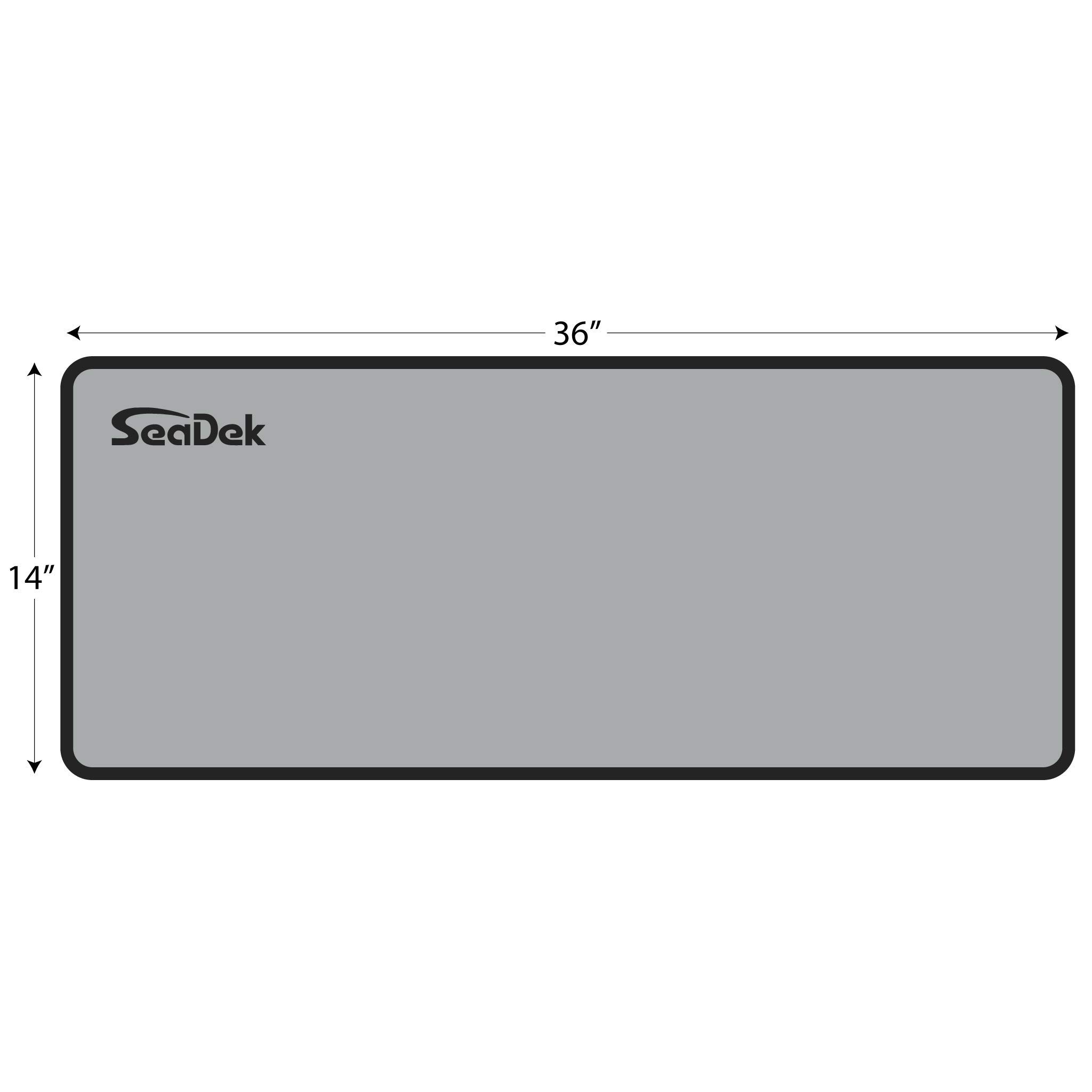 Castaway Customs | SeaDek 13mm Foam | Embossed Anti- Fatigue Helm Station Pad | Non Slip Boat Standing Mat | 3M Adhesive Backing (Storm Gray/Black, Small)