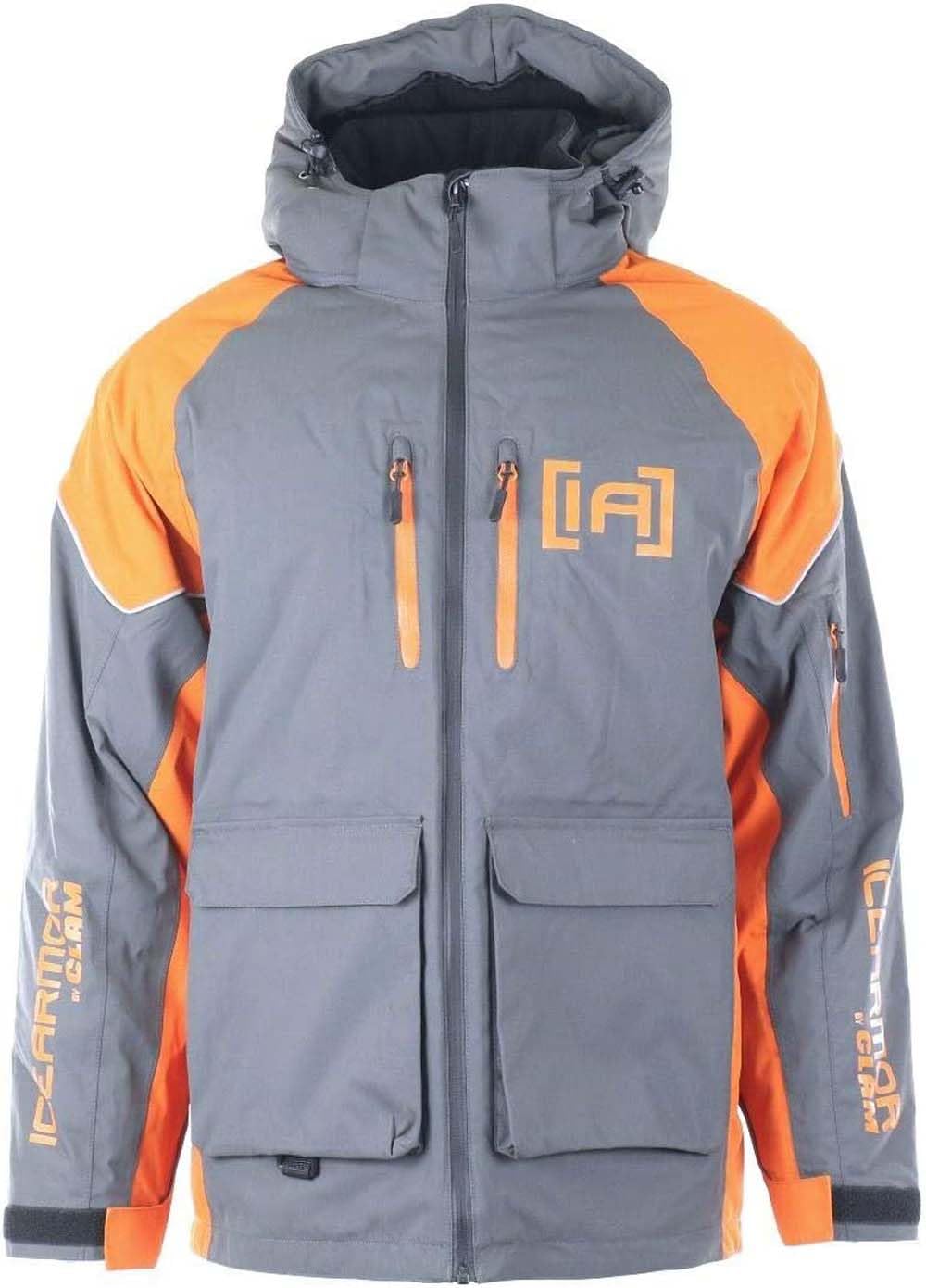 Clam Outdoors Rise Float Parka - XL Gray/Orange