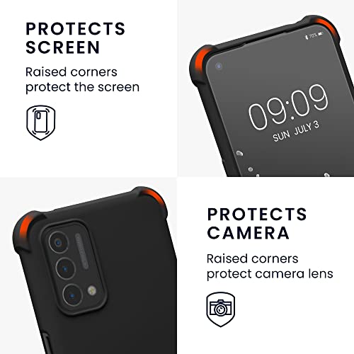 kwmobile Crossbody Case Compatible with OnePlus Nord N200 5G Case - TPU Silicone Cover with Strap - Black