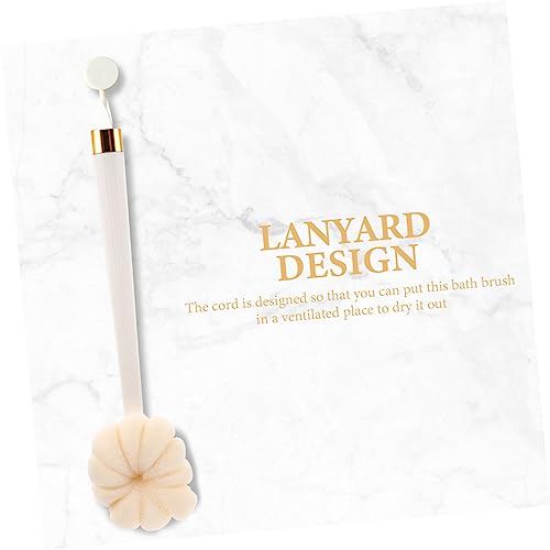 LALAFINA 3pcs Long Handle Bath Brush Dual- Sided Back Brush Shower Body Brush Bath Mesh Sponge Body Scrub Sponge Brush Cleaner He Washer Machine Cleaner Back Shower Brush Durable Bath Brush
