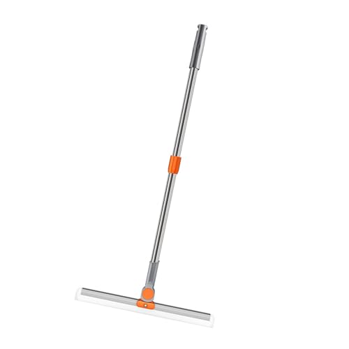 Floor Squeegee Broom Scrubber Telescopic Handle Cleaning Tool for Shower Bathroom Window