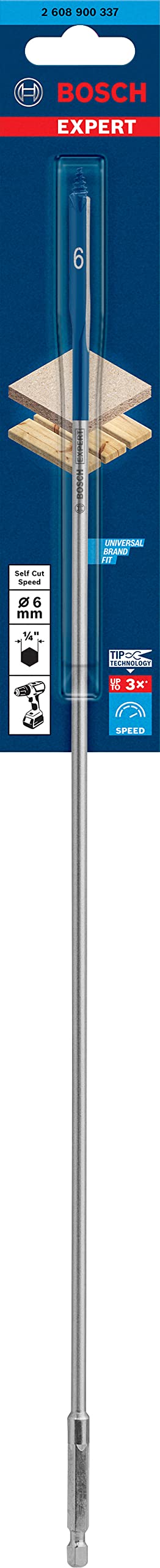 Bosch 2608595481 Spade Bit "Self Cut Speed" 6mmx5.98In