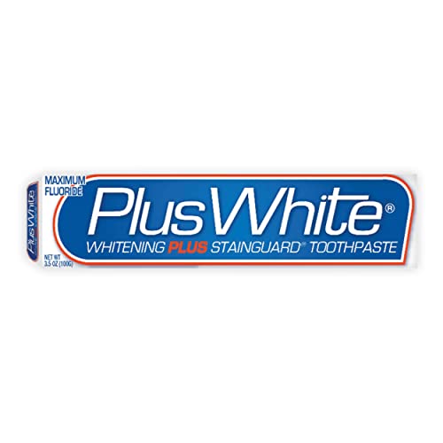 Plus White Xtra Whitening Toothpaste - Removes Tough Stains from Coffee, Smoking, Wine & More - Anti-Cavity, Plaque & Tartar Control (Mint Paste, 3.5 oz)