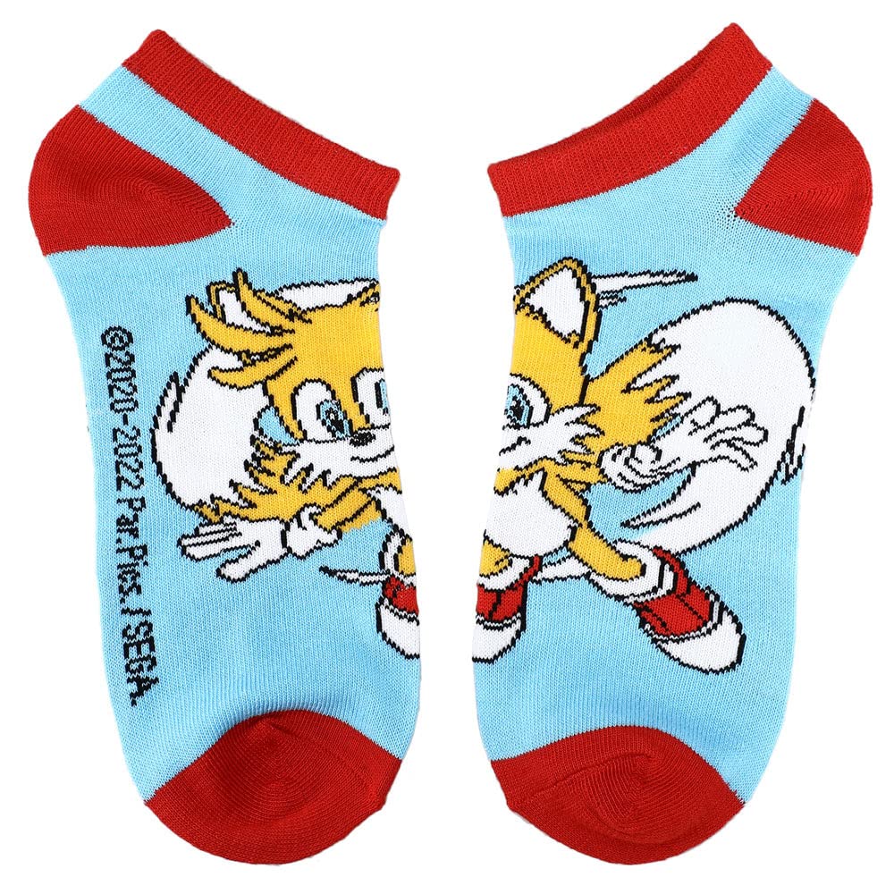 Bioworld Sonic the Hedgehog Characters and Rings Casual Ankle Socks Set for Men 5-Pack