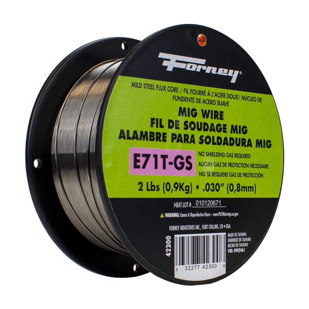 Forney Easy Weld 261, 140 FC-i MIG Welder, 120V, Green & 42300 Flux Core Mig Wire, Mild Steel E71TGS.030-Diameter, 2-Pound Spool