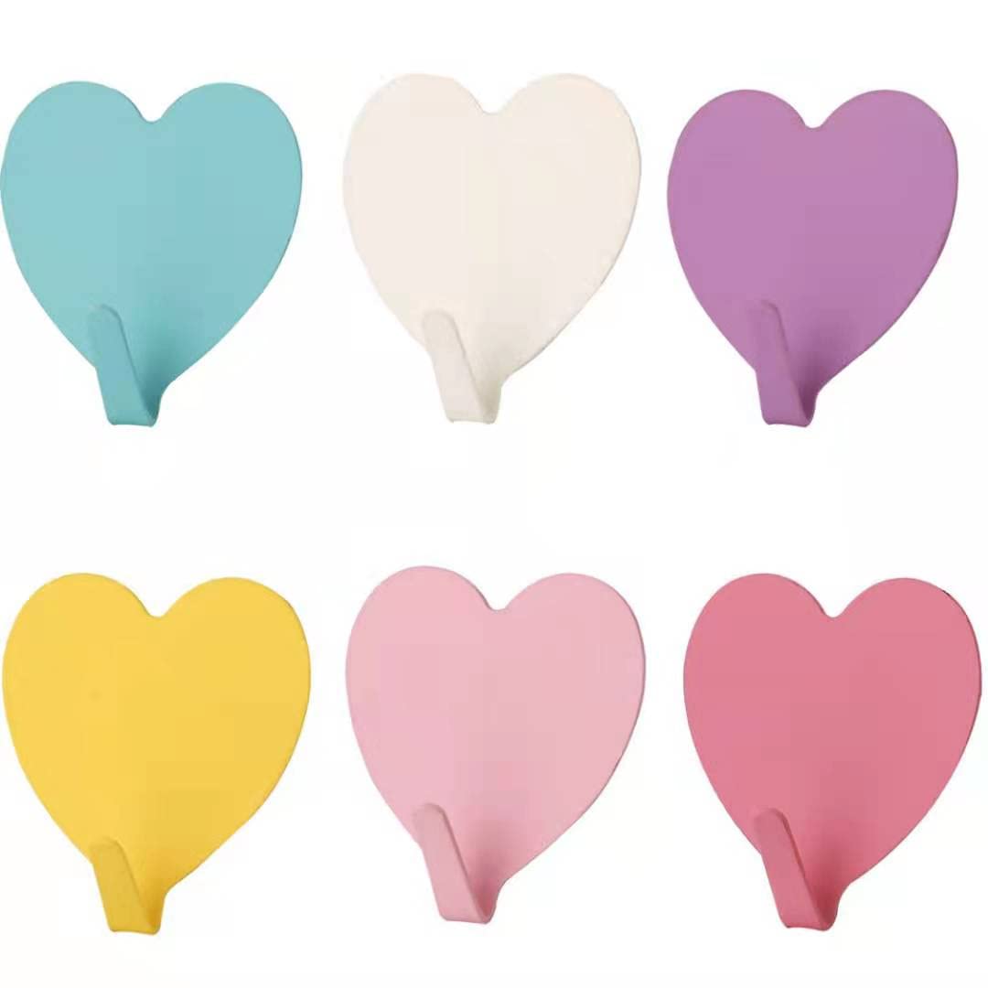 Forpomax Love Adhesive Hooks, Heart Shape Decoration Hook (Balanced)