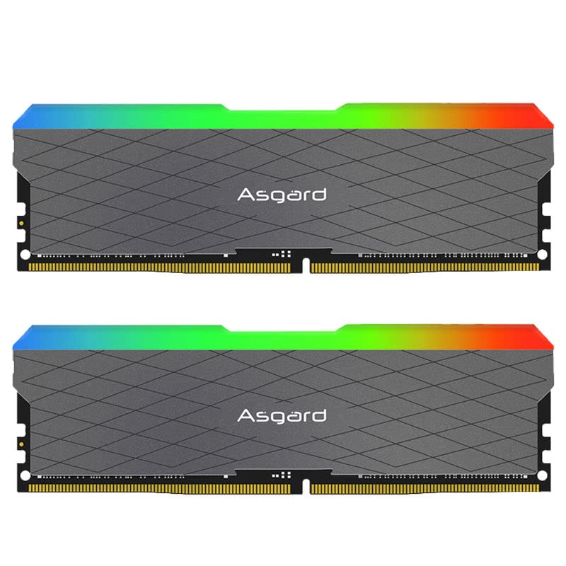 DDR4 Ram,Asgard Valkyrie Series 32GB (2 x 16GB) 288-Pin DRAM DDR4 3200 CL-18-22-22-42 1.35V Dual Channel Desktop Memory Model - White