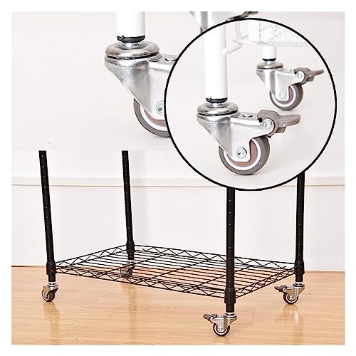 Castor Wheels Moving Caster Wheels Castor Wheels for Office Chair & Crib 1.5''/2inch 50mm Stem M8 with Sleeve 15mm Silent Rubber Swivel Casters Withe Brake (Size : 1.5inch M8 sleeve15mm)