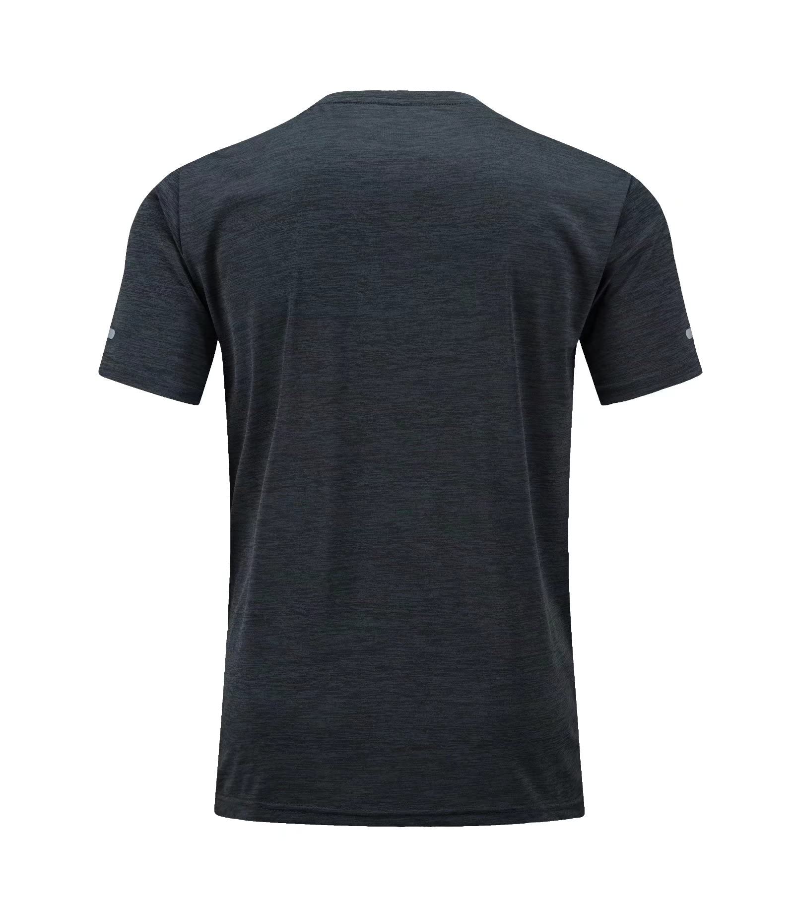 BIYLACLESEN Mens Workout Exercise Shirts Lightweight Quick Dry Running Shirts Crew neck Gym Athletic Shirts for Men Black