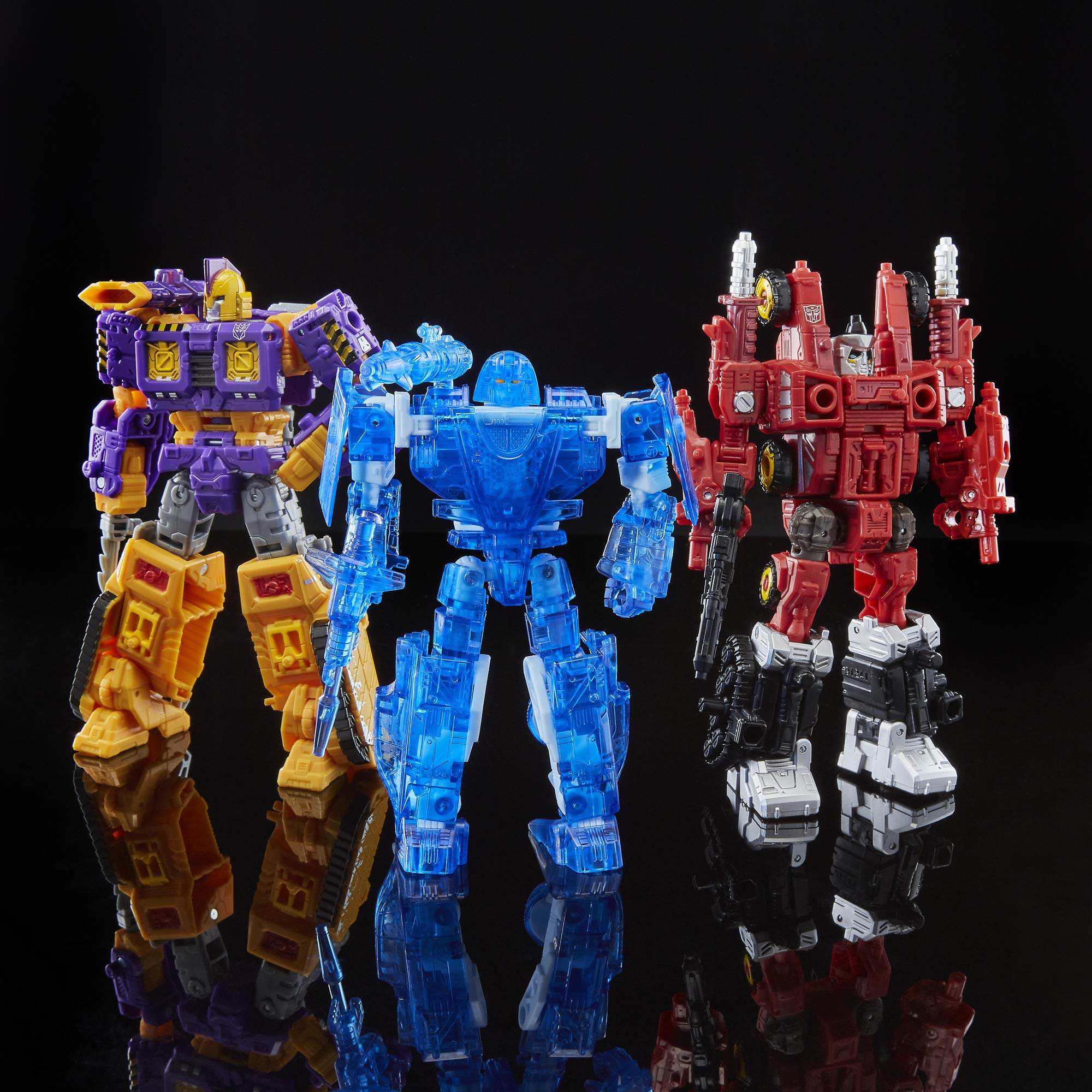 Transformers Toys Generations War for Cybertron Deluxe Fan-Vote Battle 3 Pack with Holo Mirage, Powerdasher Aragon and Decepticon Impactor (Amazon Exclusive) Brown