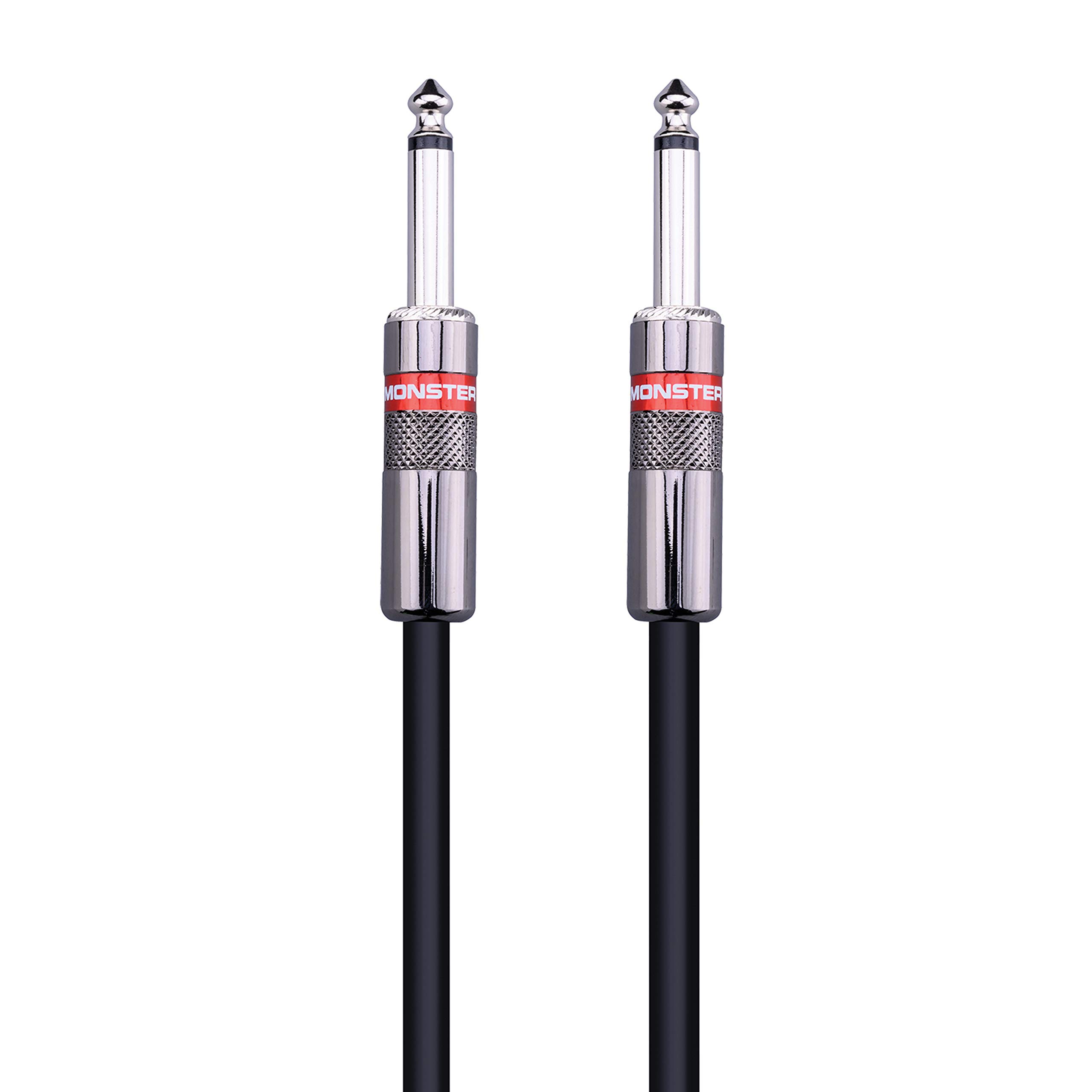 Monster Prolink Classic Speaker Cable - 25FT Straight to Straight Instrument Cable - Straight 1/4-Inch Plugs - Guitar Cord w/Superior Signal Transfer, Noise Reduction, Duraflex Outer Jacket