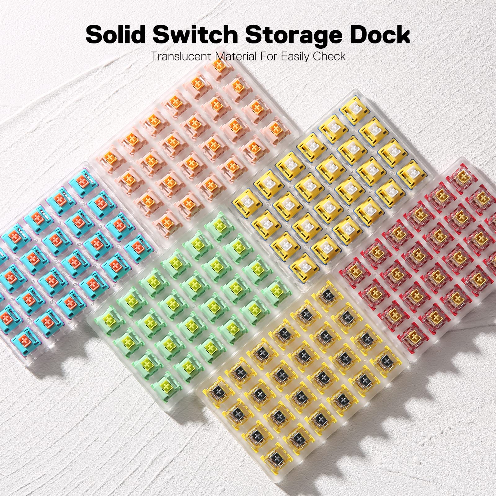 Redragon A113 Bullet-QT Soft Tactile Mechanical Switch, 3-Pin Plate Mounted Quiet Tactile Equivalent, Hot-Swappable DIY Keyboard Switch Mod, 50 Million Click(24 pcs Switches, Keycap + Switch Puller)