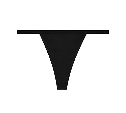 Nabtos Sexy Women's Underwear Cotton Panties G String T-Back Thongs Lingerie (Pack of 6) (Medium, Black, m)