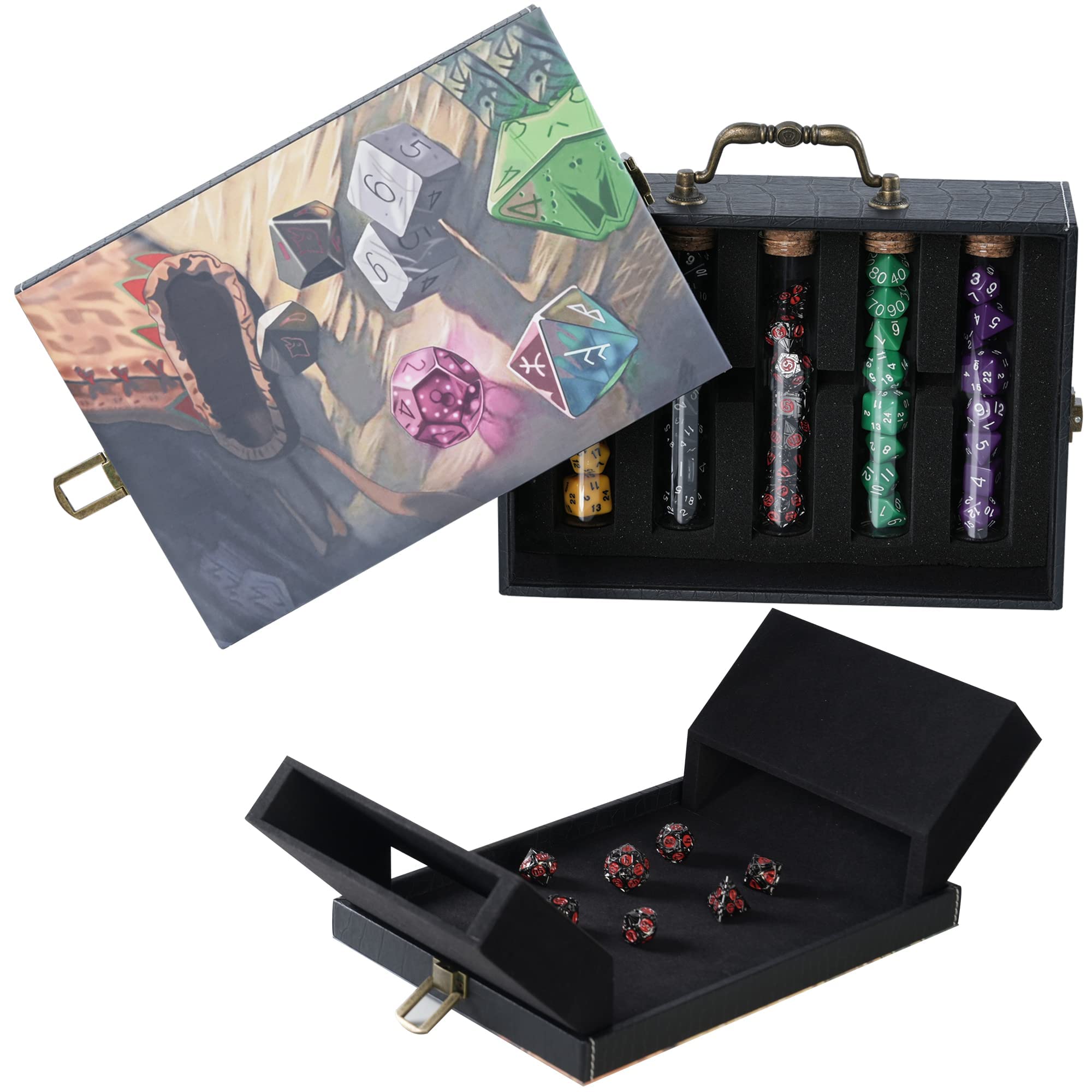 Dice Tray and Dice Tower - 3 in 1 DND Dice Rolling Tray, Dice Tower and Dice Box Storage for RPG Dice, Perfect for RPG and Tabletop Gaming